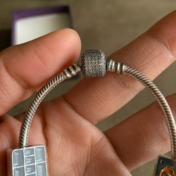 Pandora | Jewelry | Pandora Pave Clasp Bracelet W Super Mario Bros ...